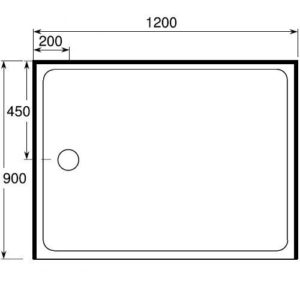 Alcove Shower 1200x900 Framed Sliding Door shower