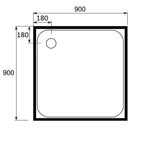 900 x 900 corner shower - Henry Brooks Bathrooms